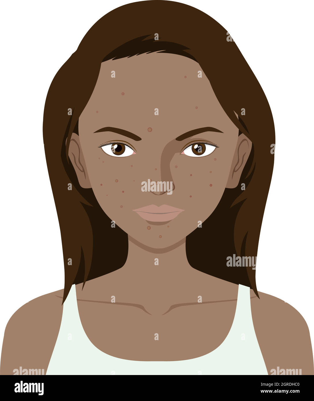 Woman with facial skin problem Stock Vector Image & Art - Alamy