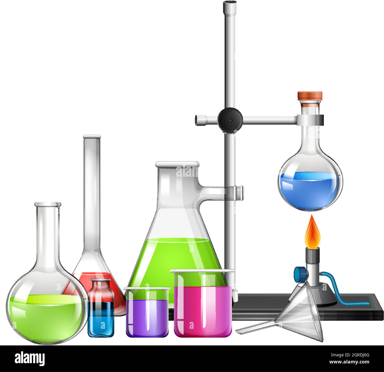 Science equipments on white background Stock Vector Image & Art - Alamy