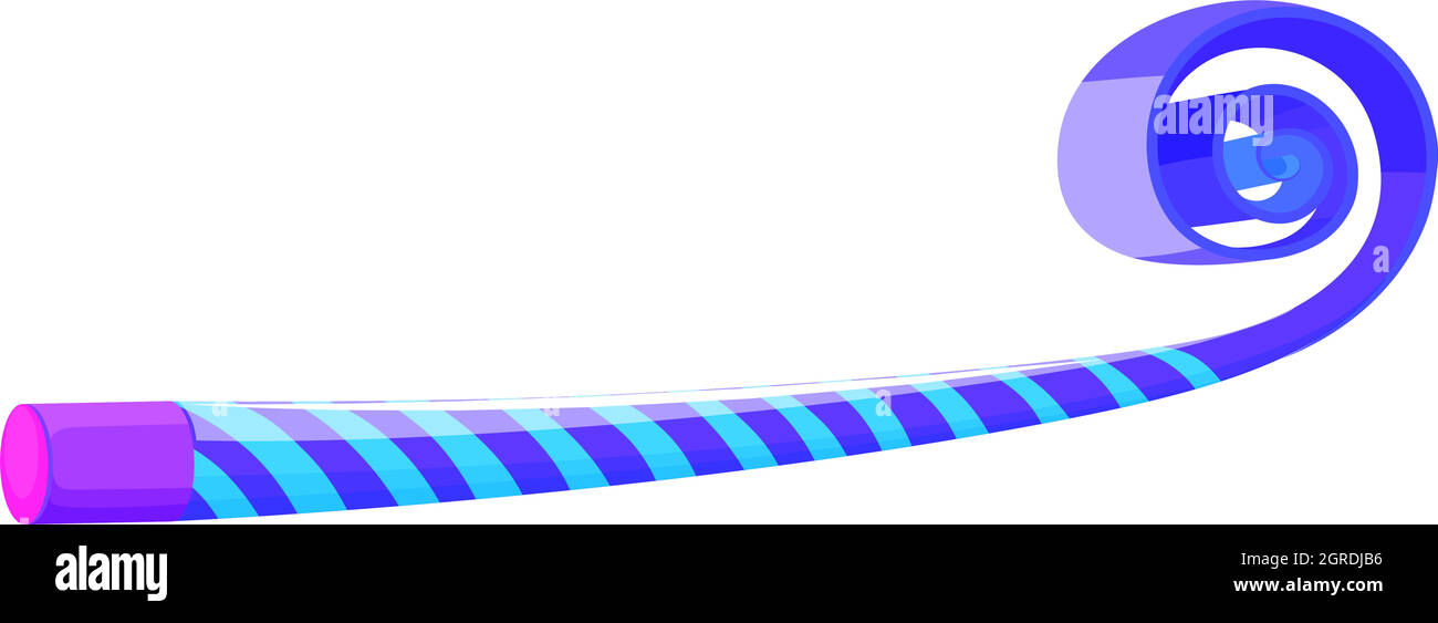 Party horn in blue color Stock Vector Image & Art - Alamy