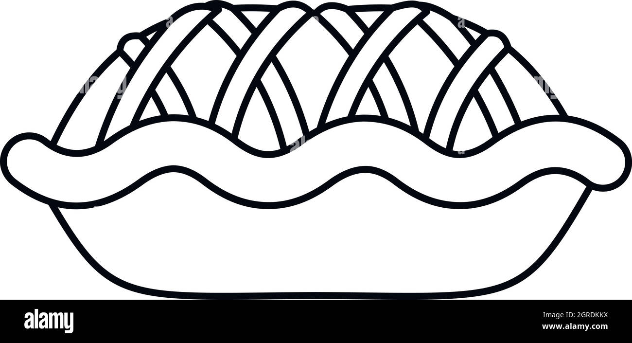 Pie icon, outline style Stock Vector Image & Art - Alamy