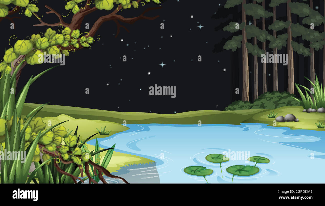 A waterform at the forest Stock Vector Image & Art - Alamy