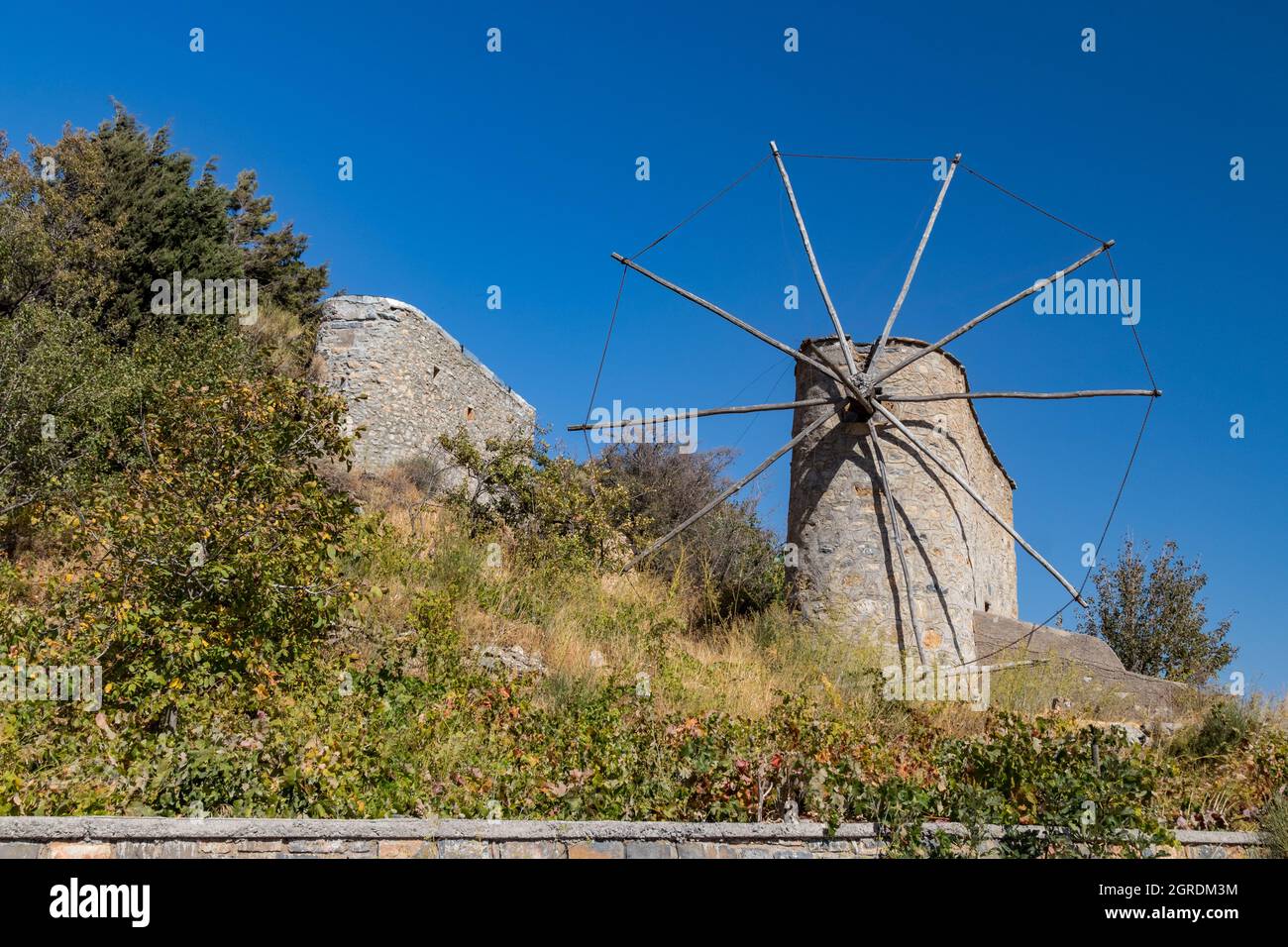 historic windmill on the Lasithi plateau Stock Photo - Alamy