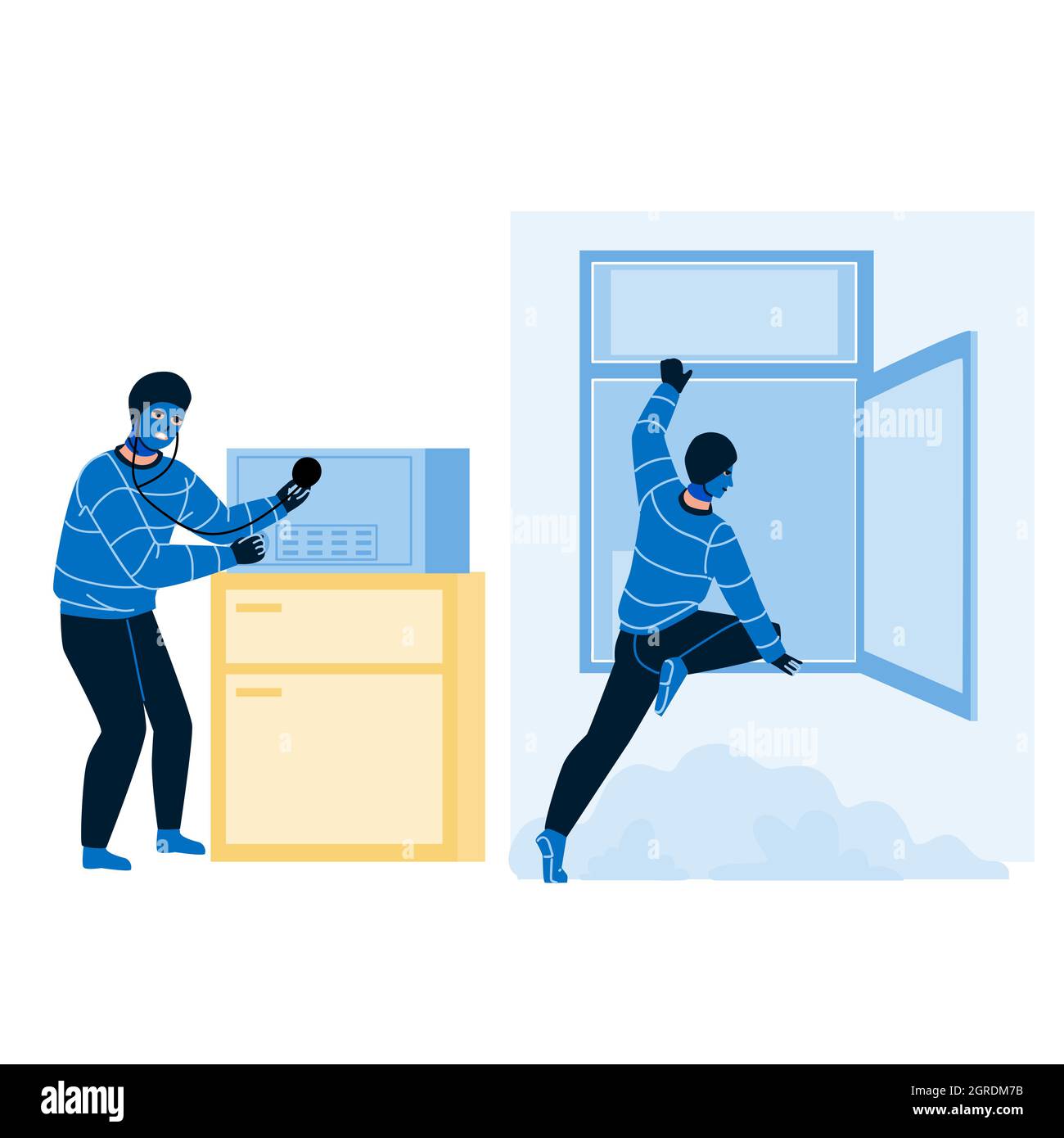 Man climbing house Cut Out Stock Images & Pictures - Alamy