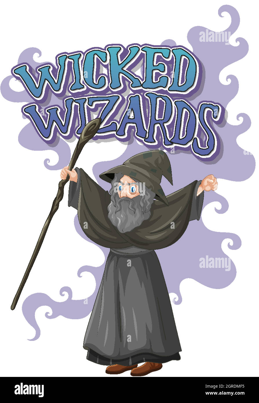 Wicked wizards logo on white background Stock Vector Image & Art - Alamy