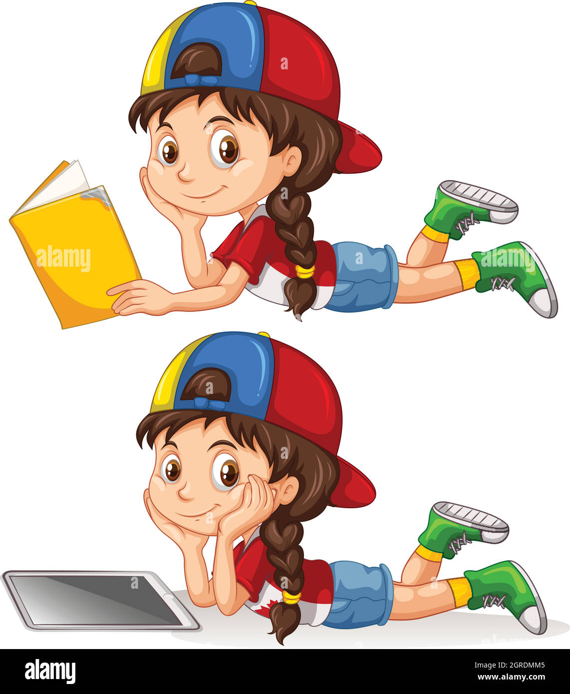 Technology girl Stock Vector Images - Alamy