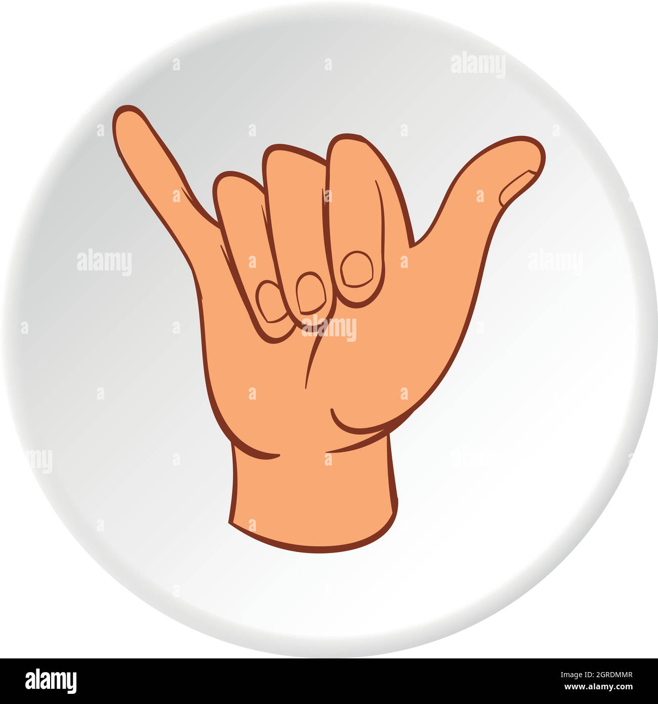 Gesture shaka icon, cartoon style Stock Vector Image & Art - Alamy