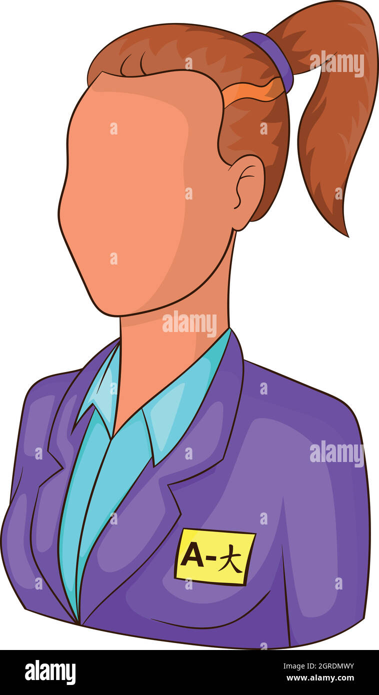 Translator interpreter woman icon, cartoon style Stock Vector Image ...