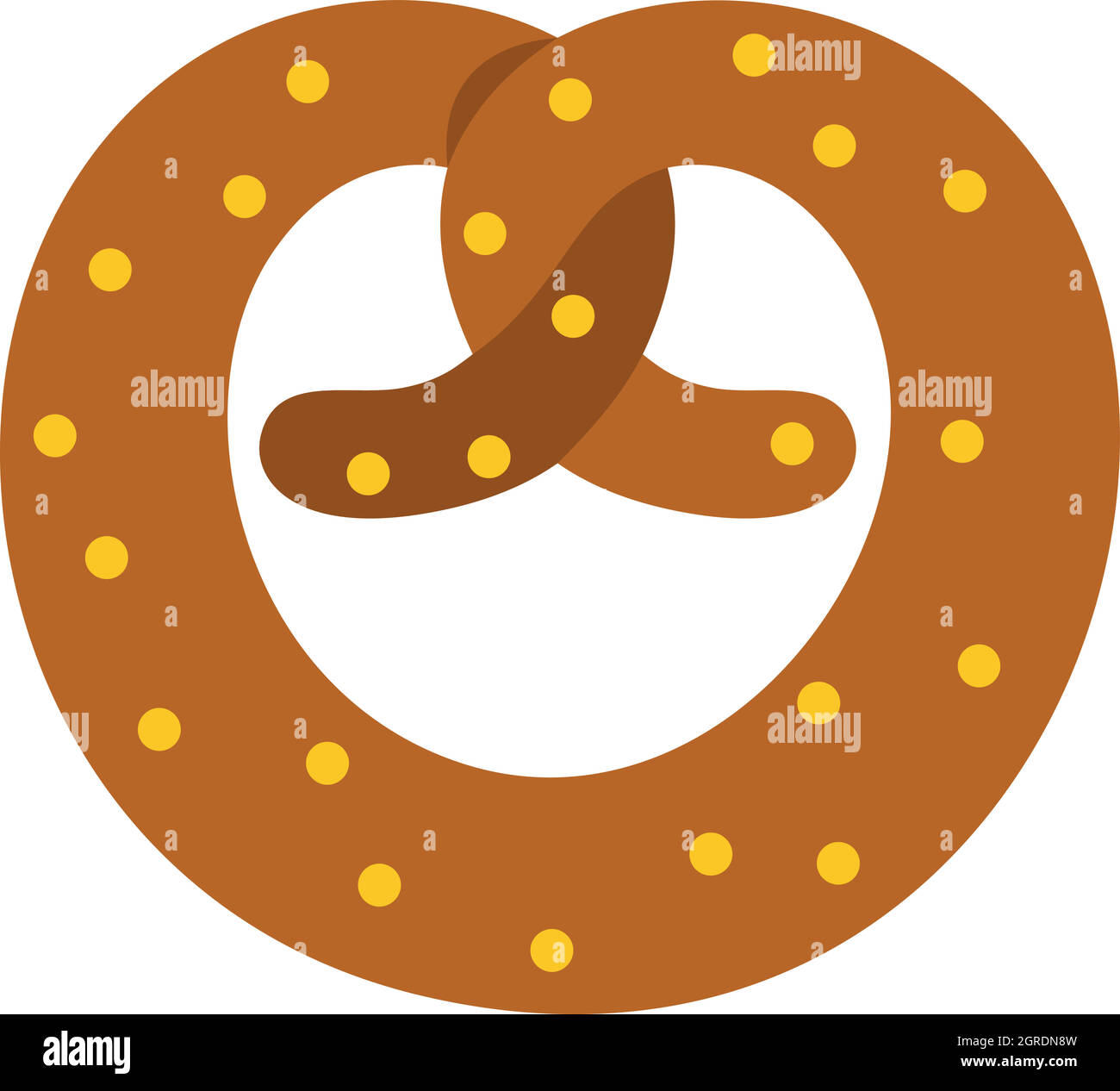 Pretzel icon in flat style Stock Vector Image & Art - Alamy