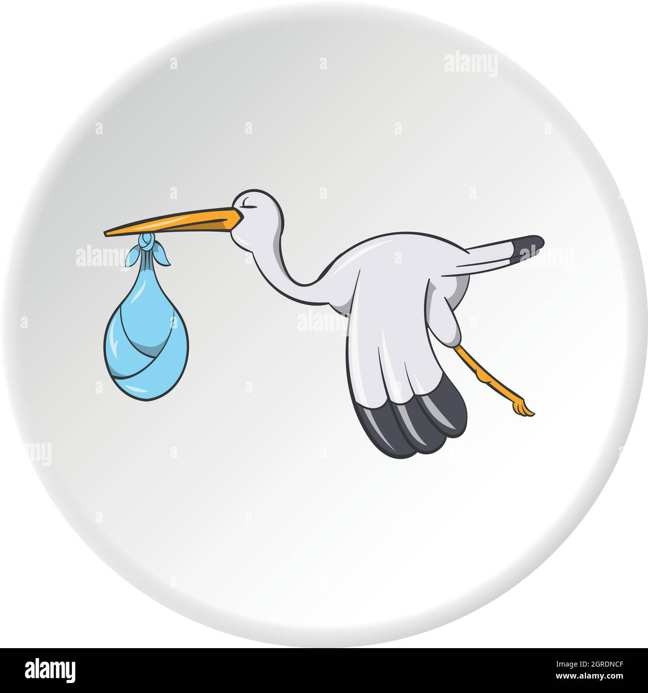 Baby stork symbol hi-res stock photography and images - Alamy