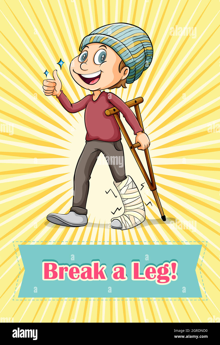 Idiom Break A Leg Stock Vector Image And Art Alamy
