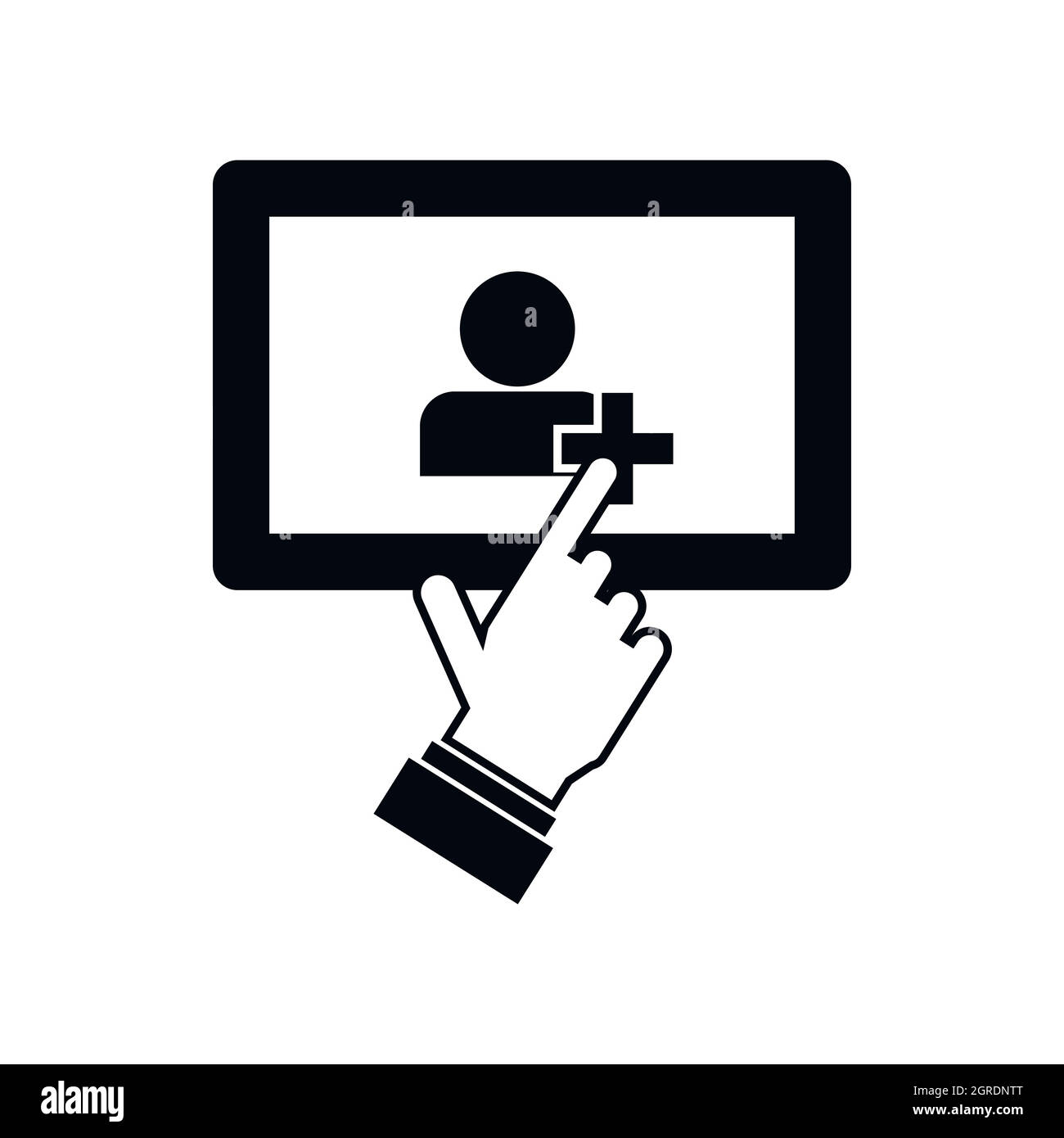 Mobile device touch screen finger Cut Out Stock Images & Pictures - Alamy