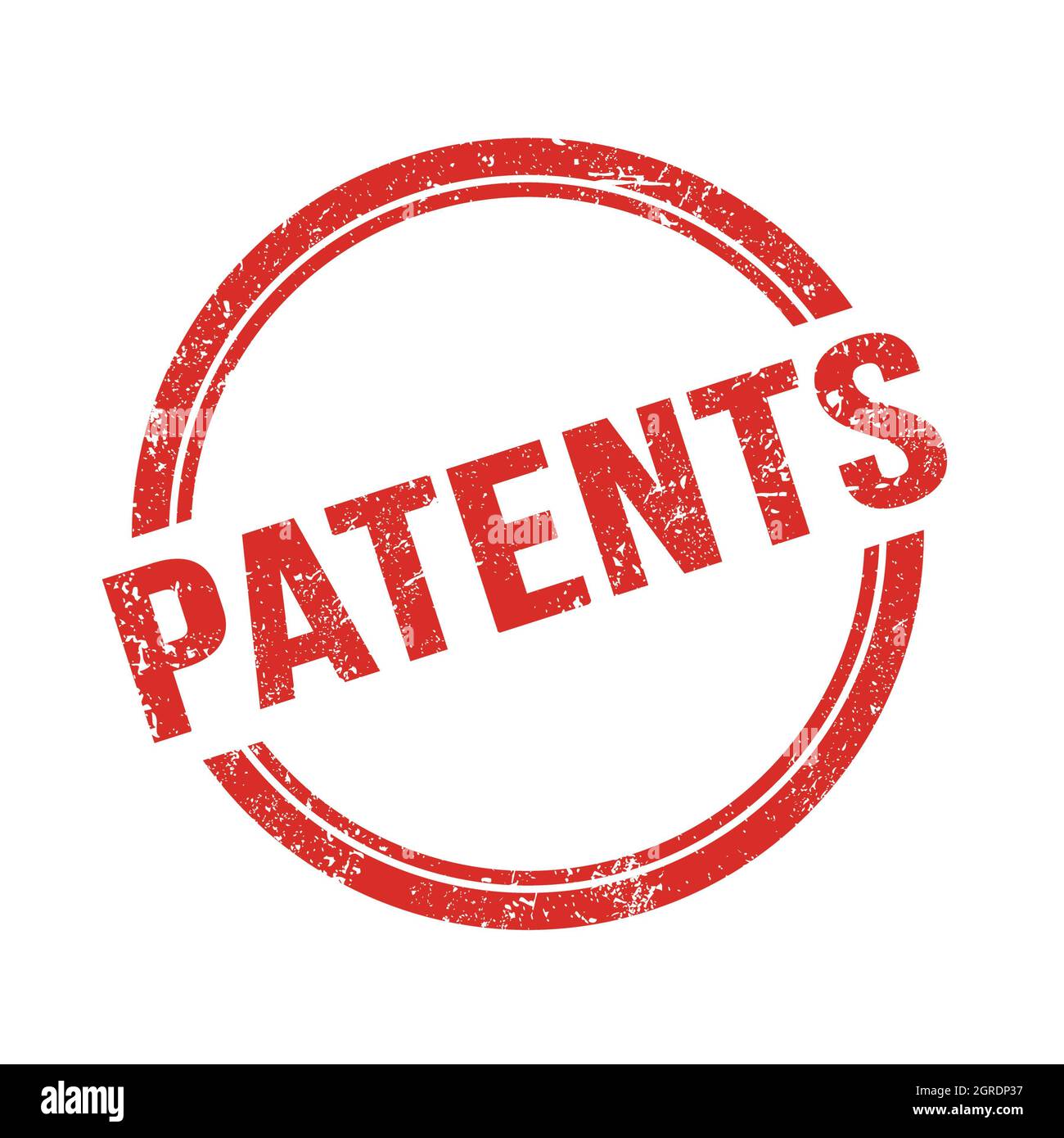 PATENTS word written on red round stamp sign Stock Photo - Alamy