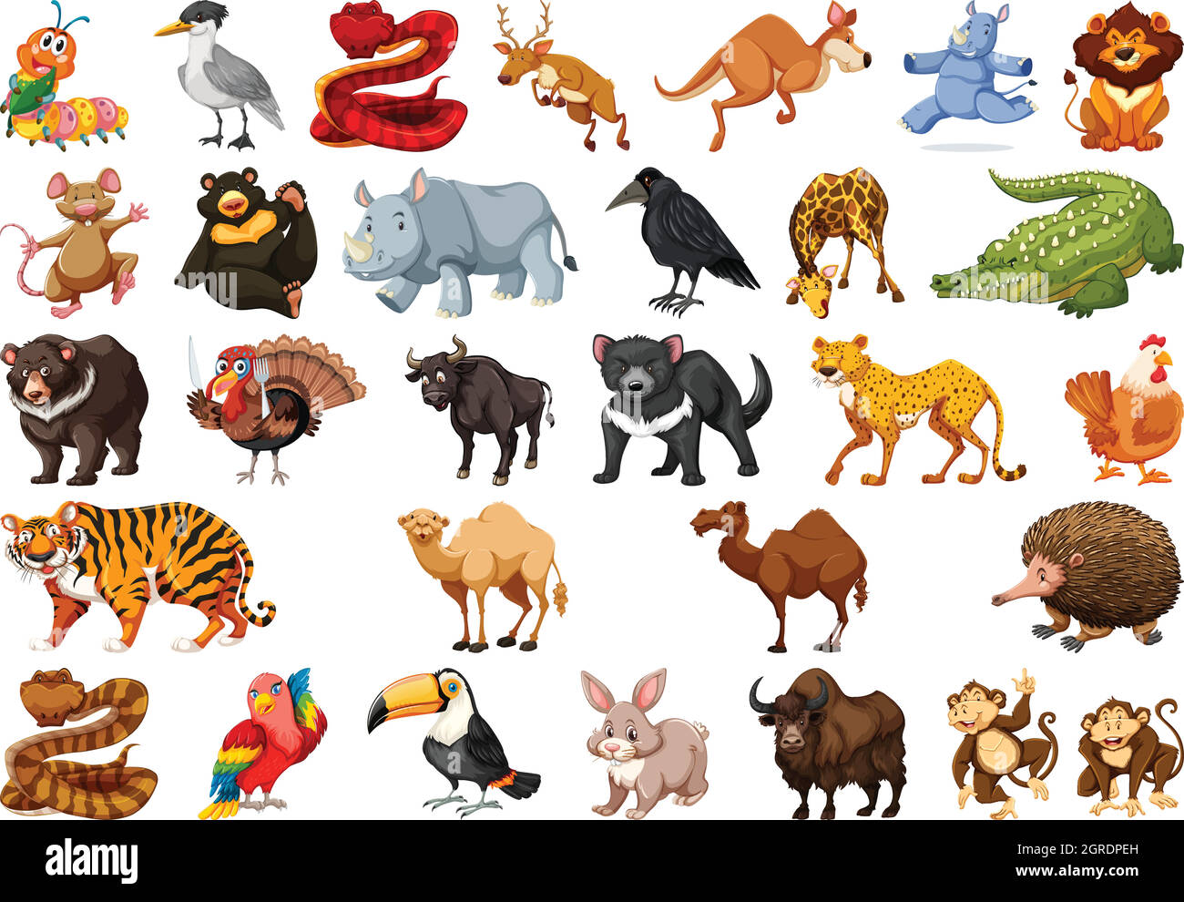 Cute animals drawing Stock Vector Images - Alamy