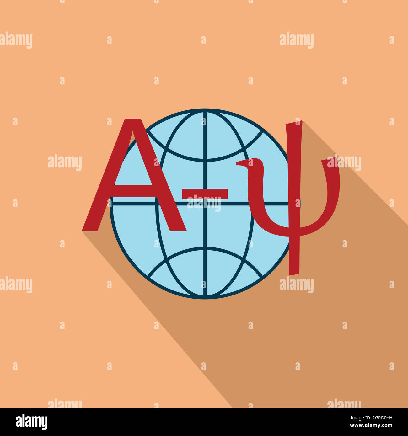 Global button on world Stock Vector Images - Alamy