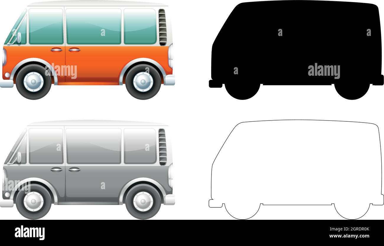 Van line drawing Cut Out Stock Images & Pictures - Alamy