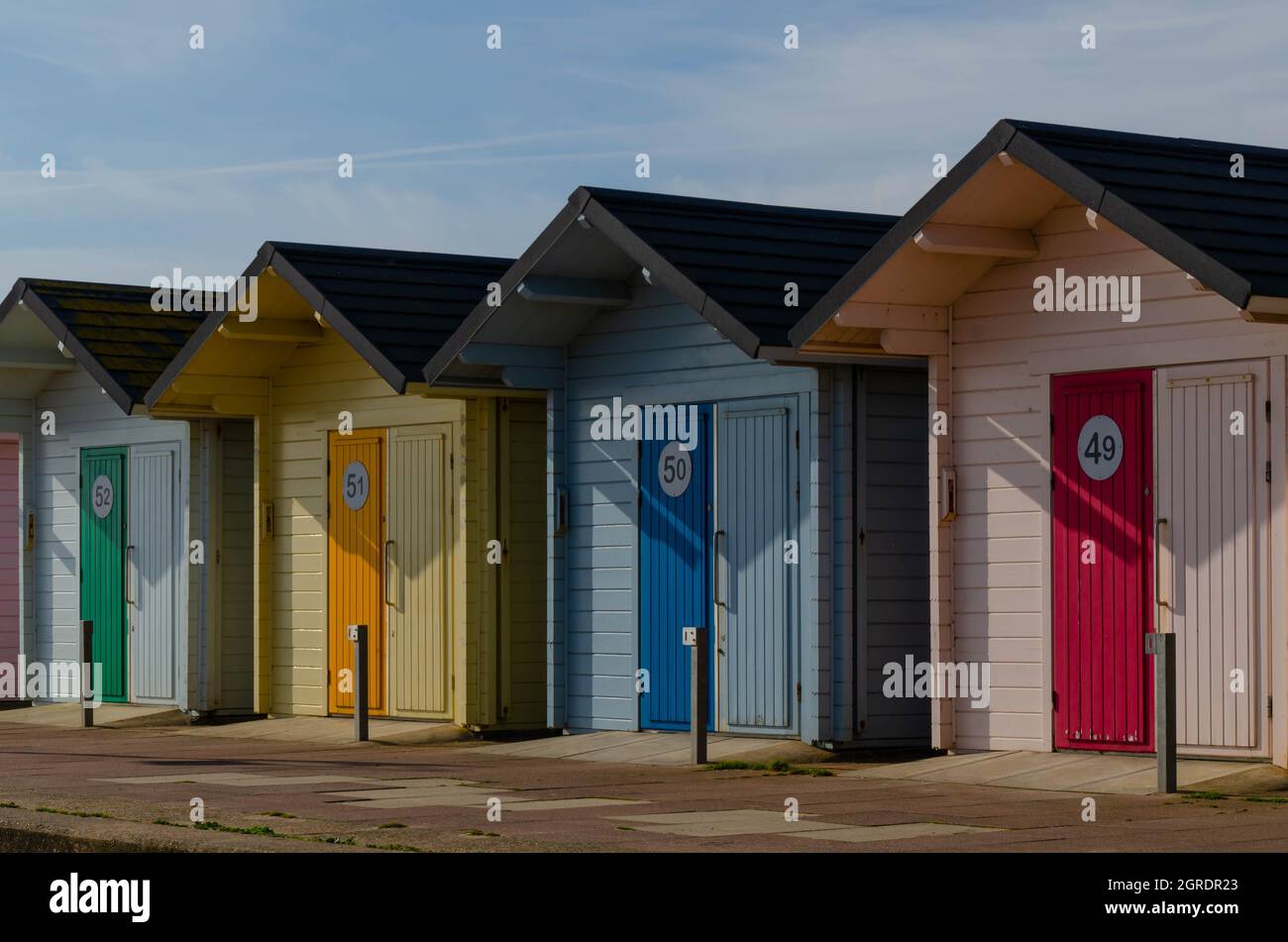 colourful beach huts Stock Photo - Alamy