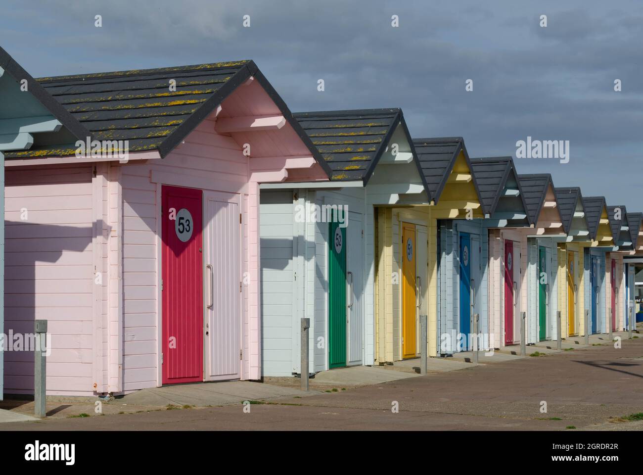 colourful seaside beach huts Stock Photo - Alamy