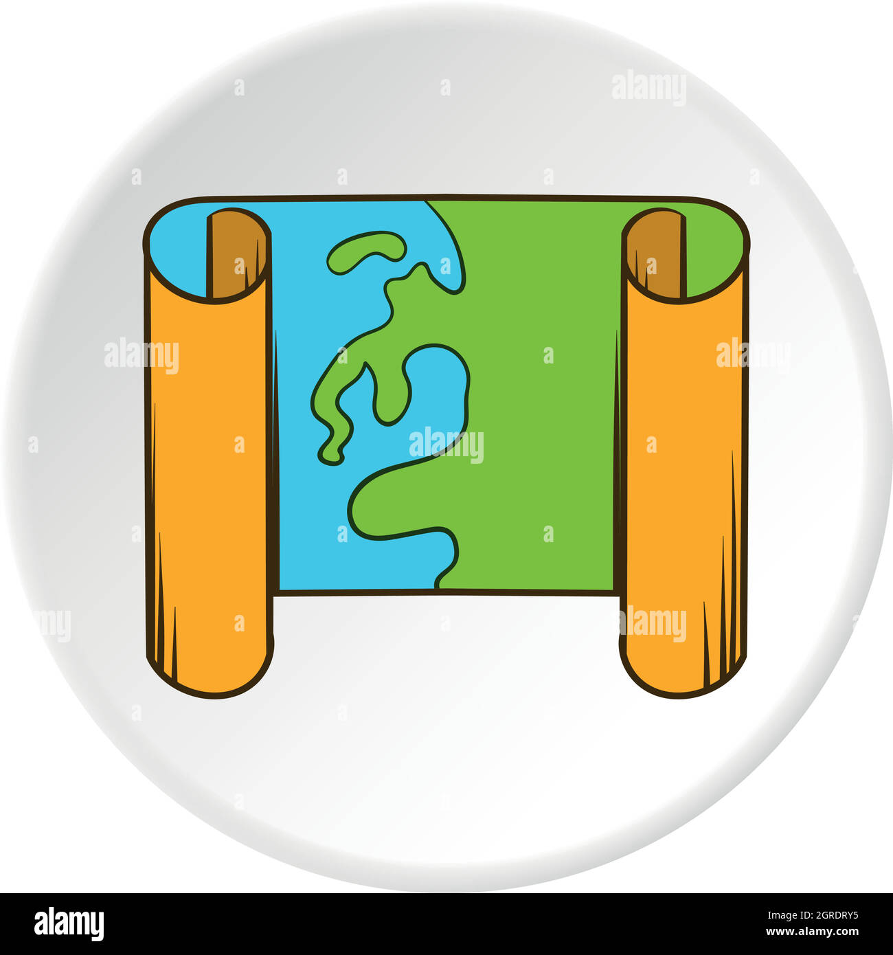 Road map icon, cartoon style Stock Vector Image & Art - Alamy