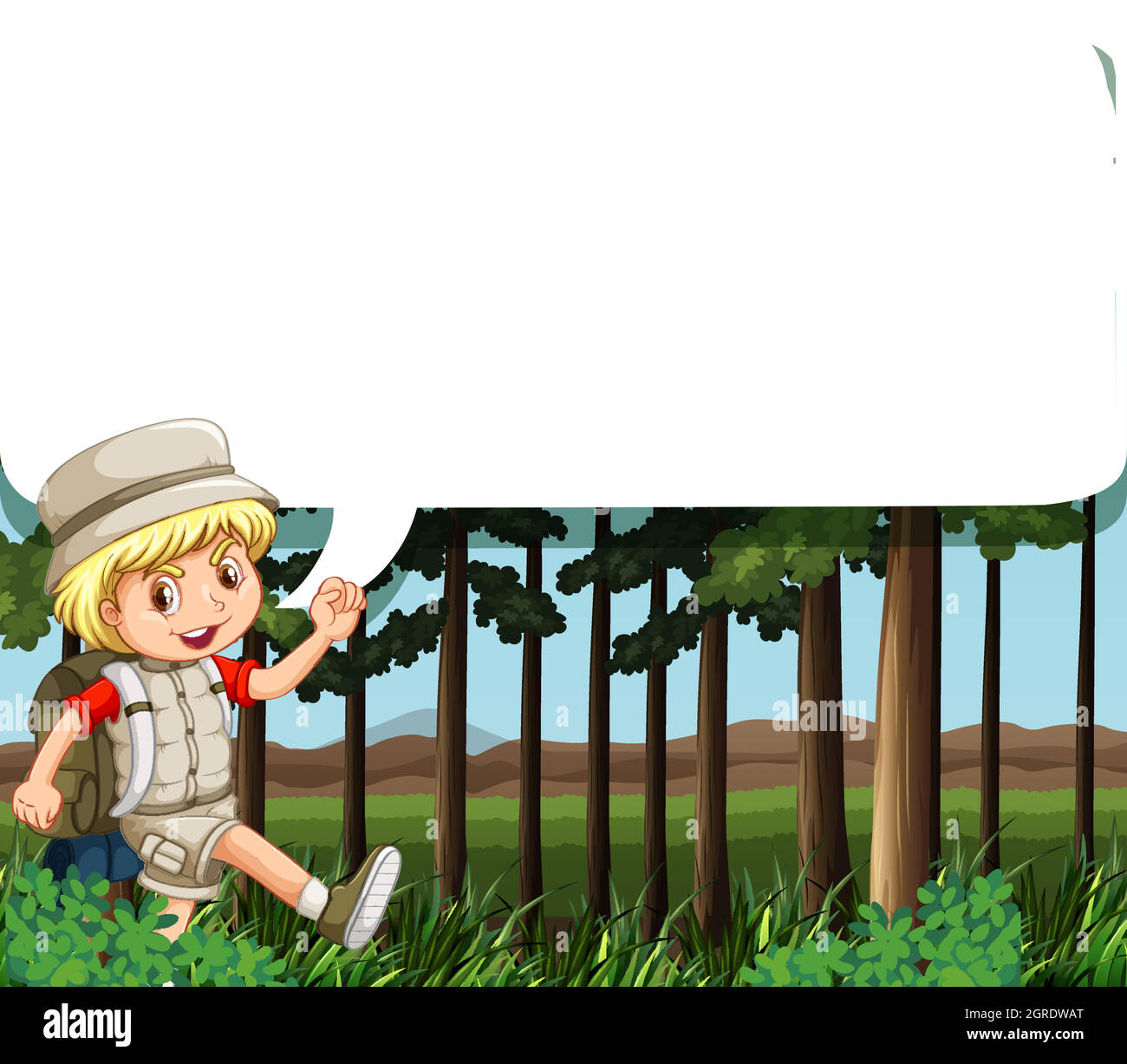 Border design with boy camping out Stock Vector Image & Art - Alamy