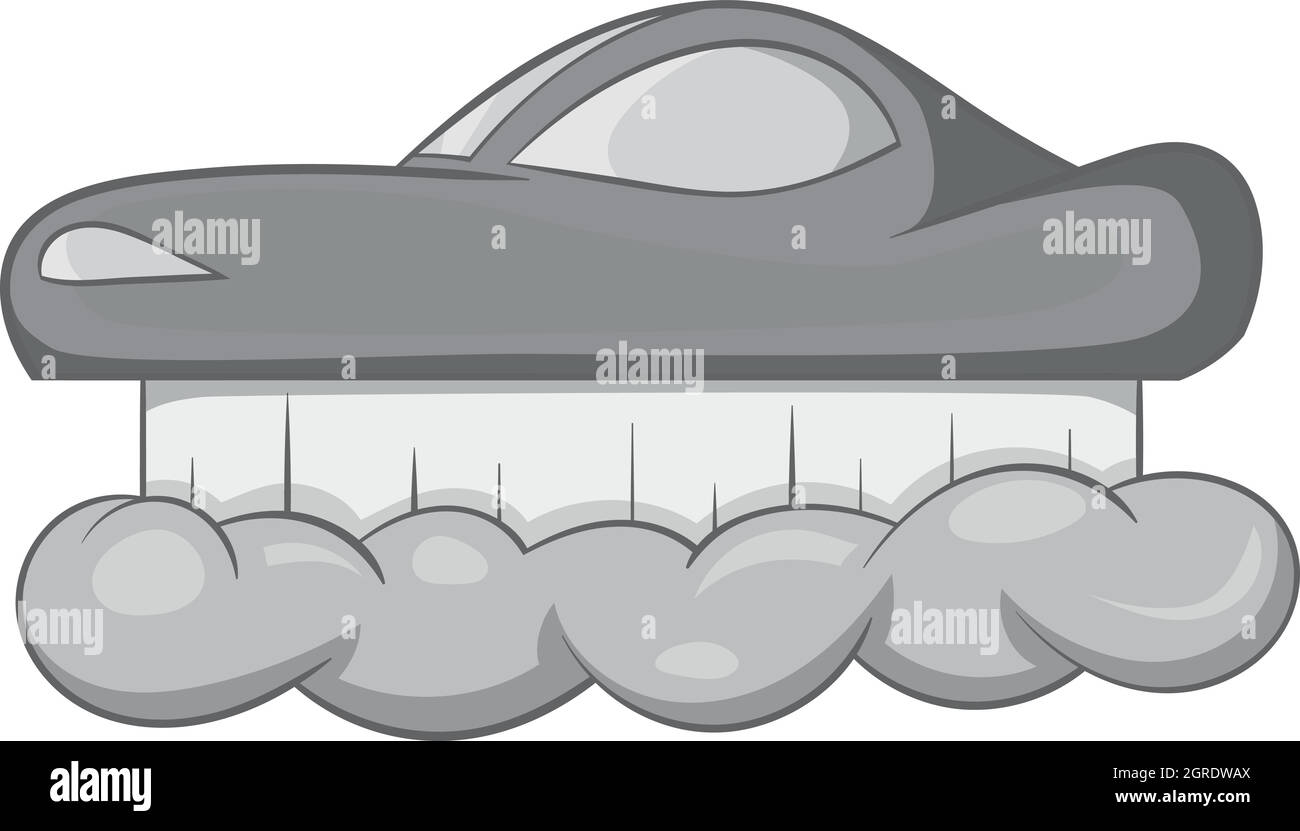 Flying machine future icon, black monochrome style Stock Vector Image ...