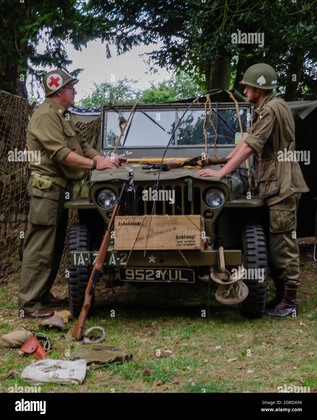 american world war II soldiers at reenactment Stock Photo - Alamy