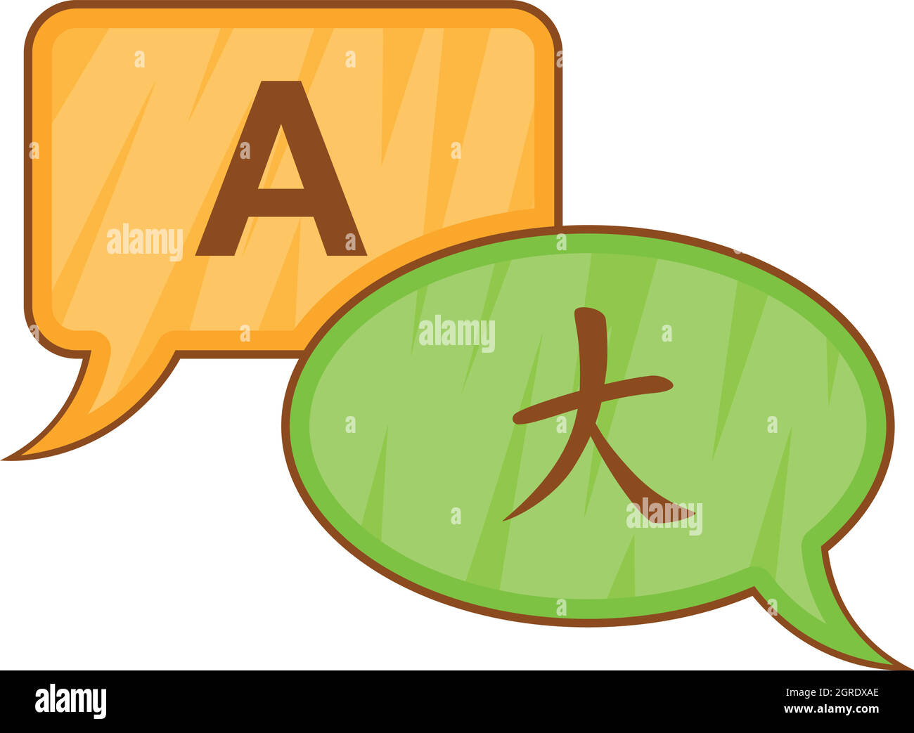 Bubble speech translation icon, cartoon style Stock Vector Image & Art ...