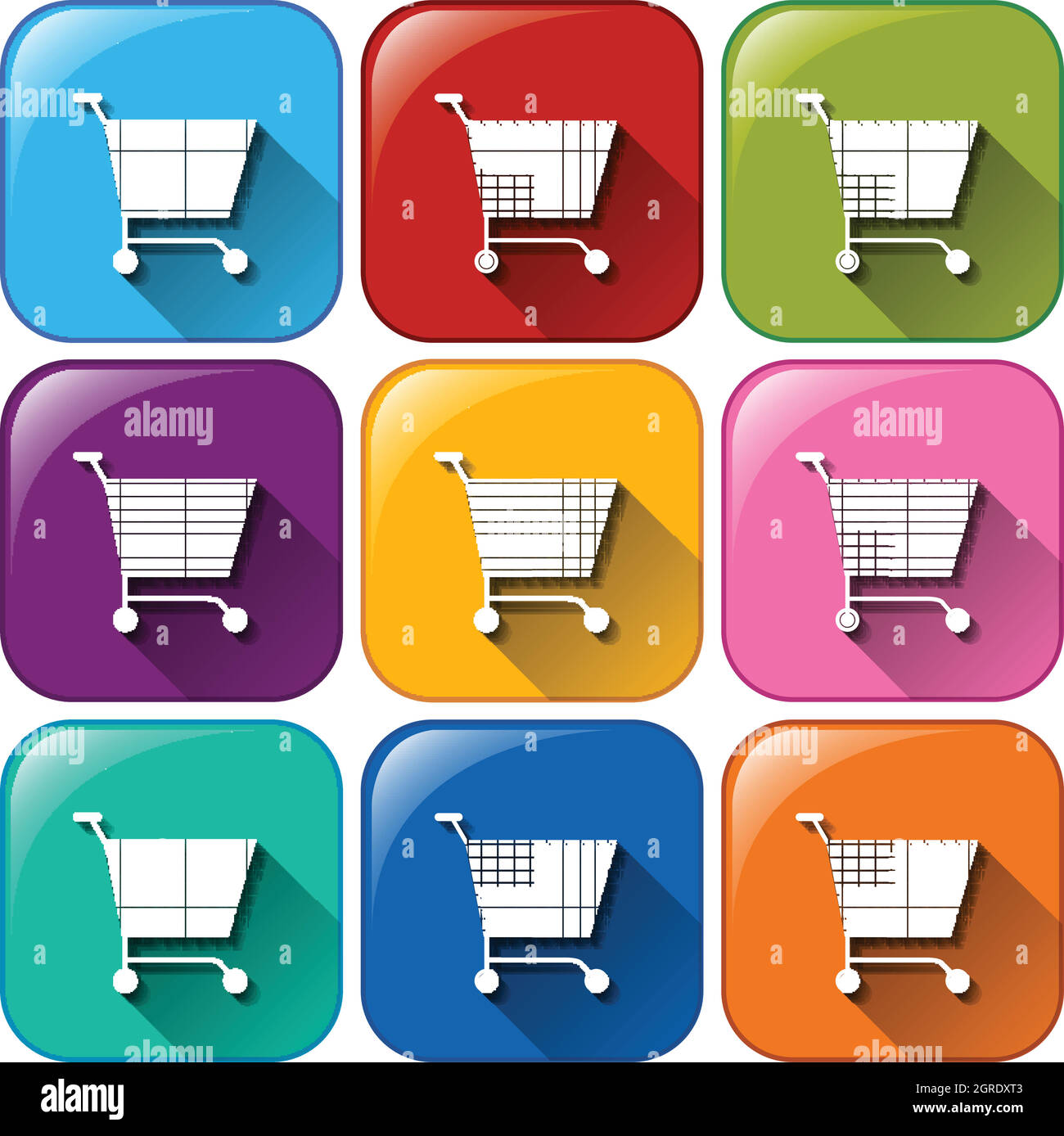 Green shopping carts Stock Vector Images - Alamy