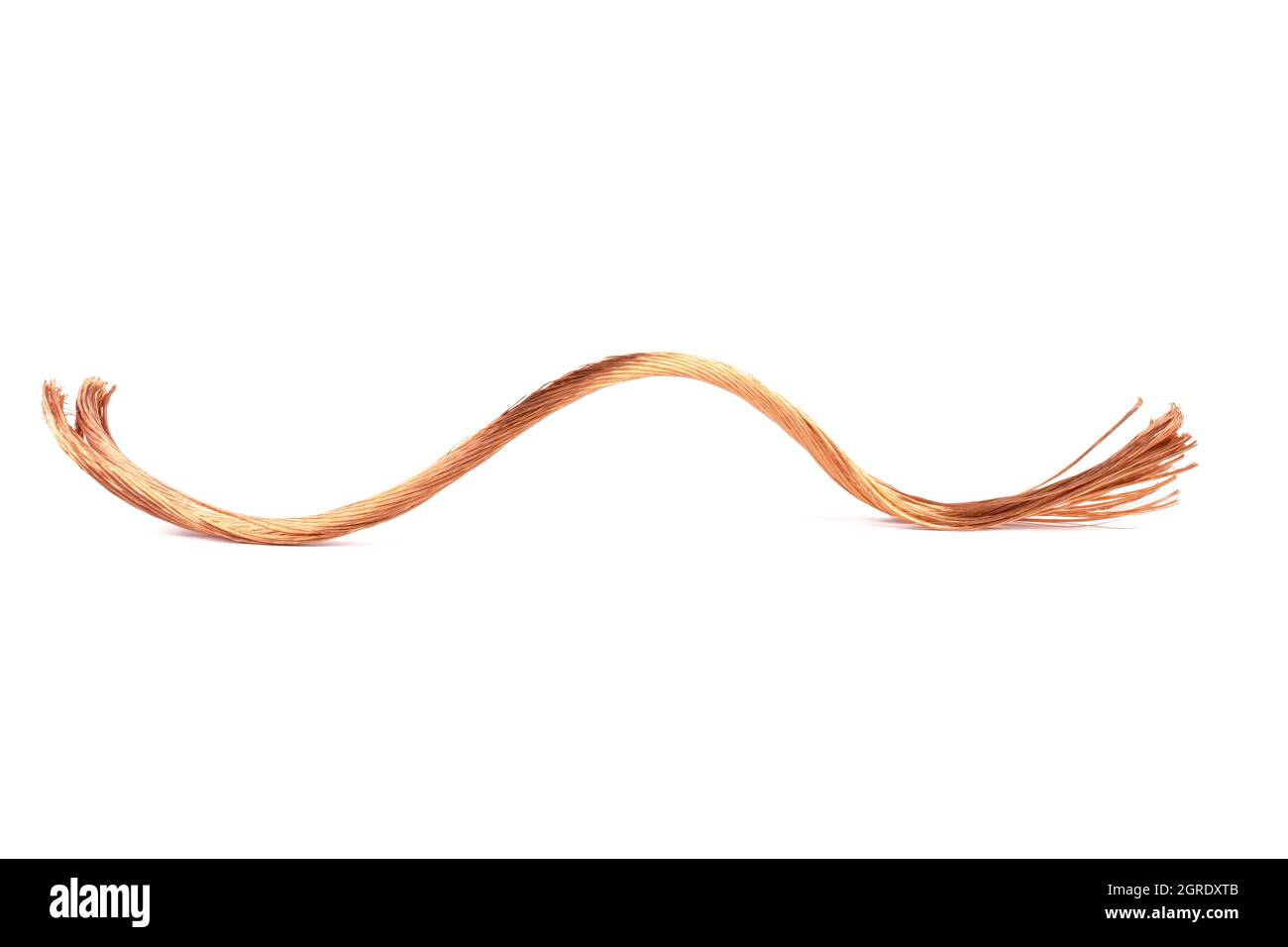 Copper Wire Cable Isolated on White Background Stock Photo - Alamy