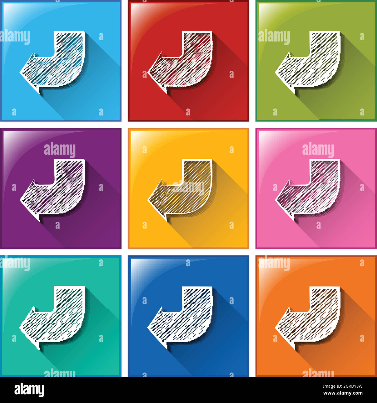 Icons with arrows Stock Vector Image & Art - Alamy