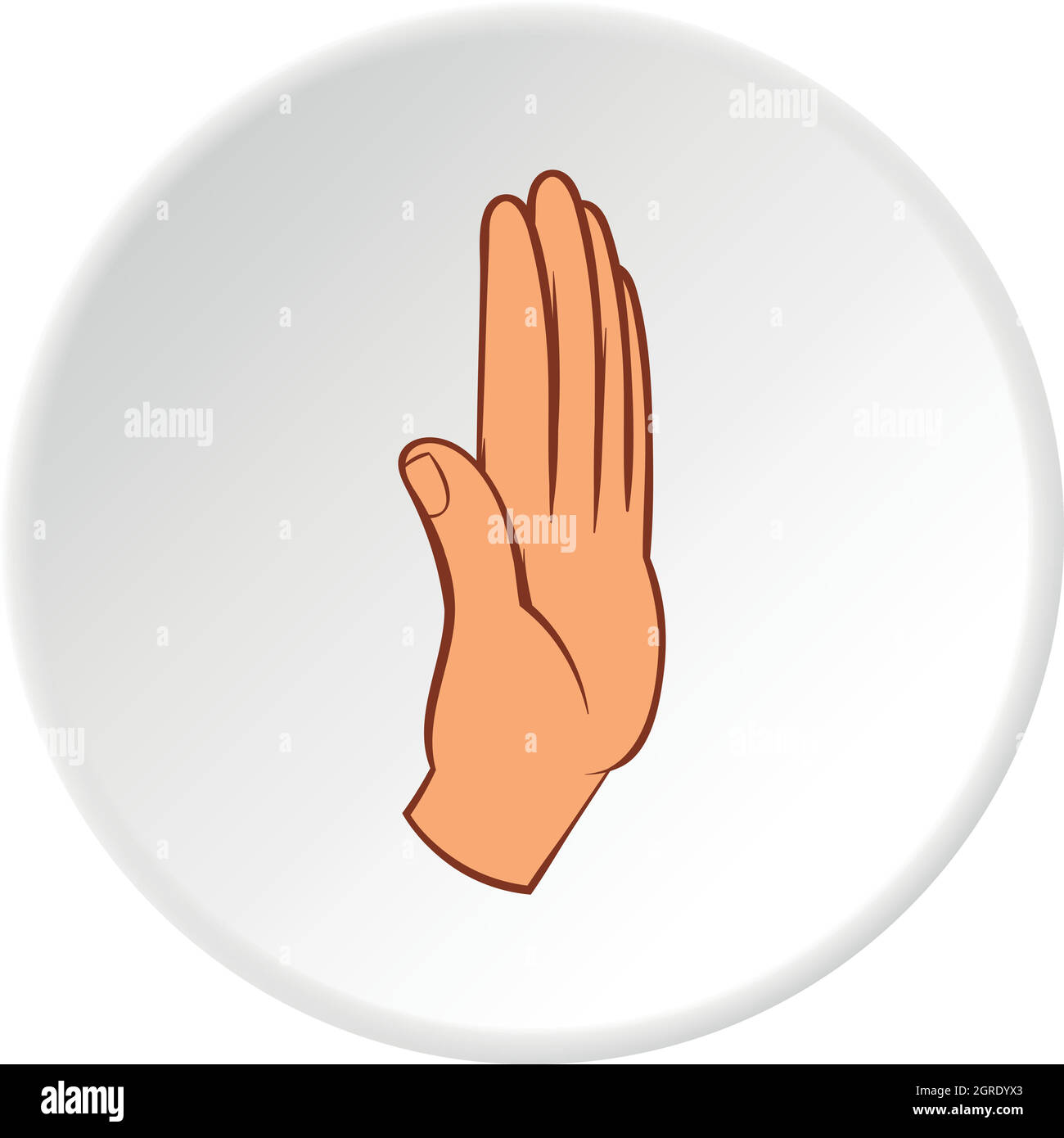 Palm up icon, cartoon style Stock Vector Image & Art - Alamy