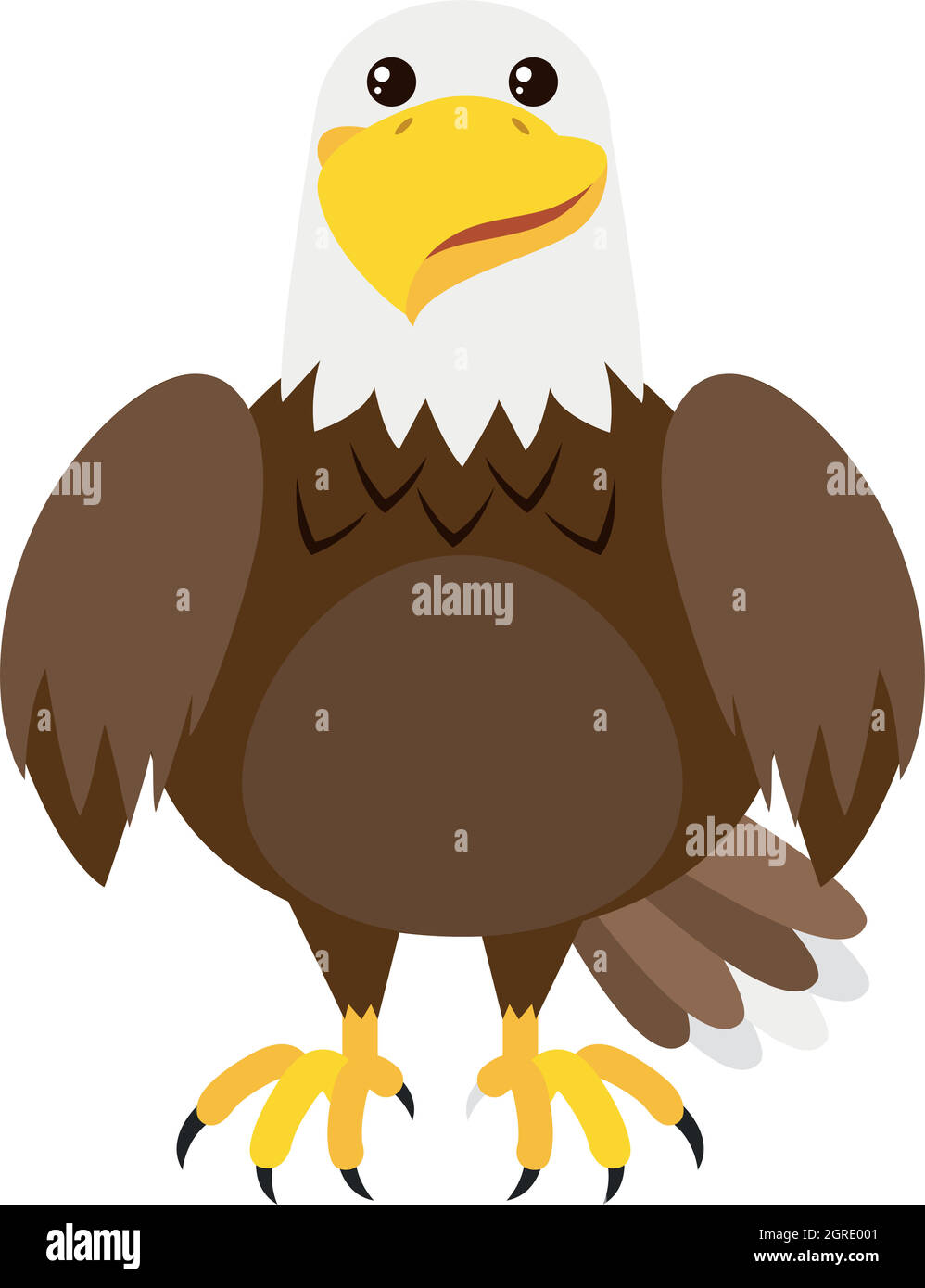 Brown eagle on white background Stock Vector Image & Art - Alamy