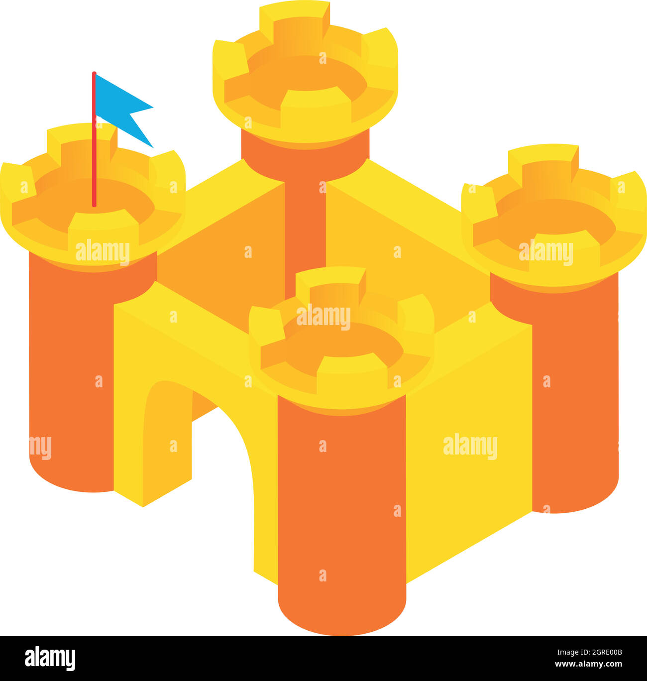 Toy castle icon, cartoon style Stock Vector Image & Art - Alamy