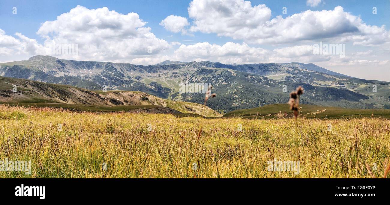 Scenic Mountain View In Romania Stock Photo - Alamy