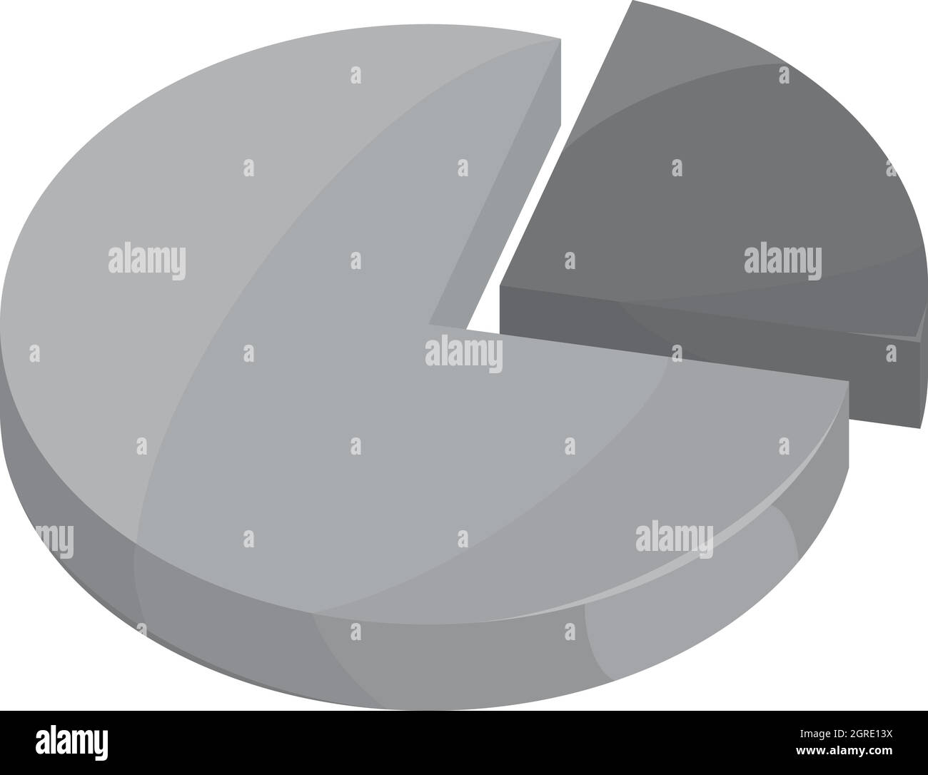 Business pie graph icon, black monochrome style Stock Vector Image ...