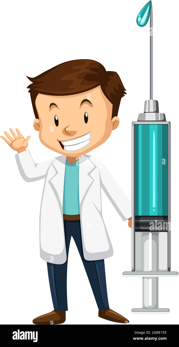 Male doctor illustration Cut Out Stock Images & Pictures - Alamy