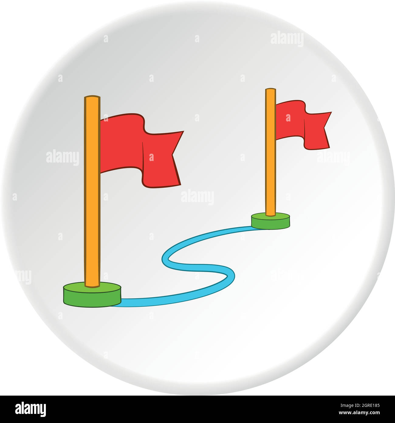Two flags icon, cartoon style Stock Vector Image & Art - Alamy