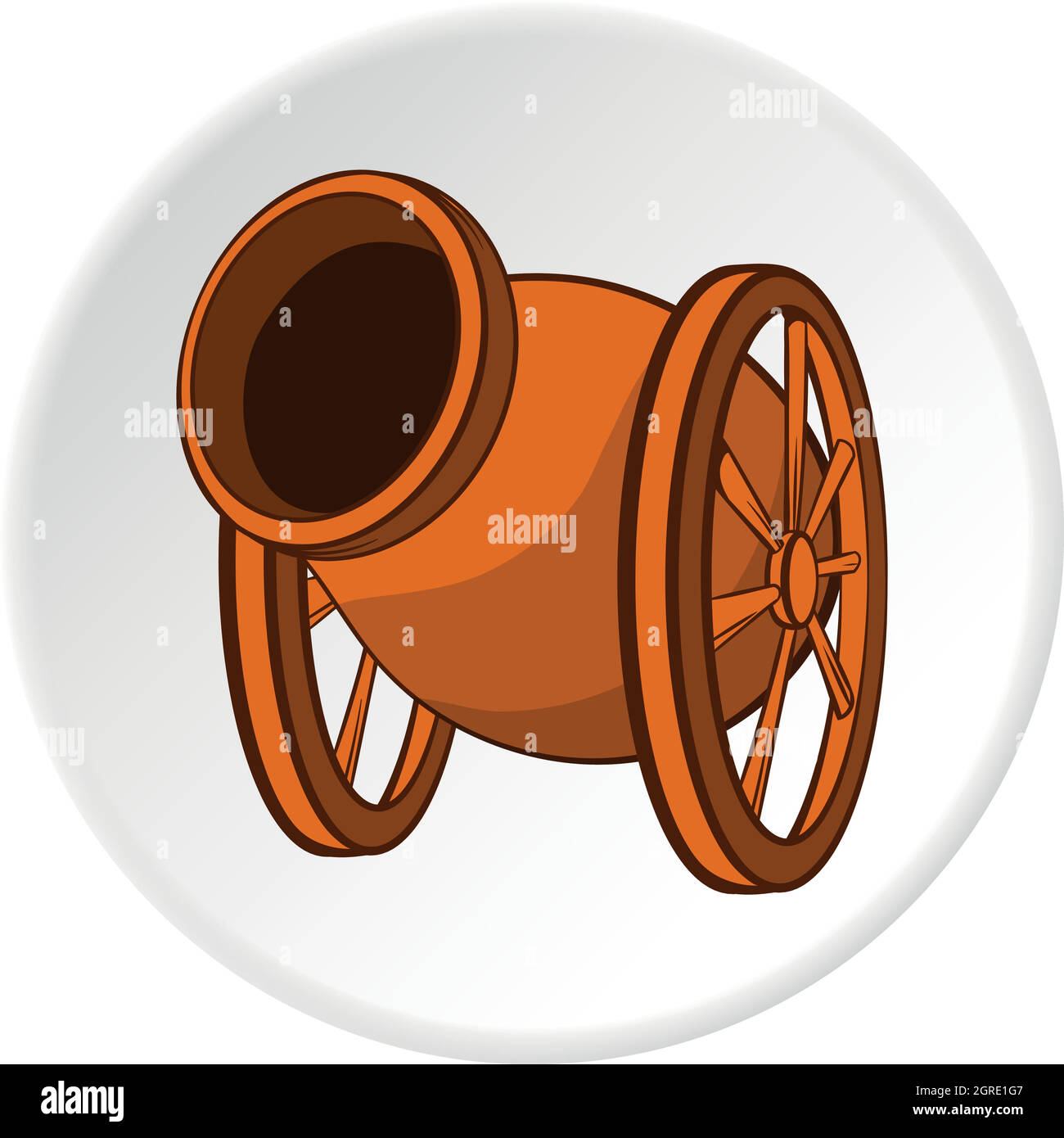 Medieval military throwing gun icon, cartoon style Stock Vector Image ...