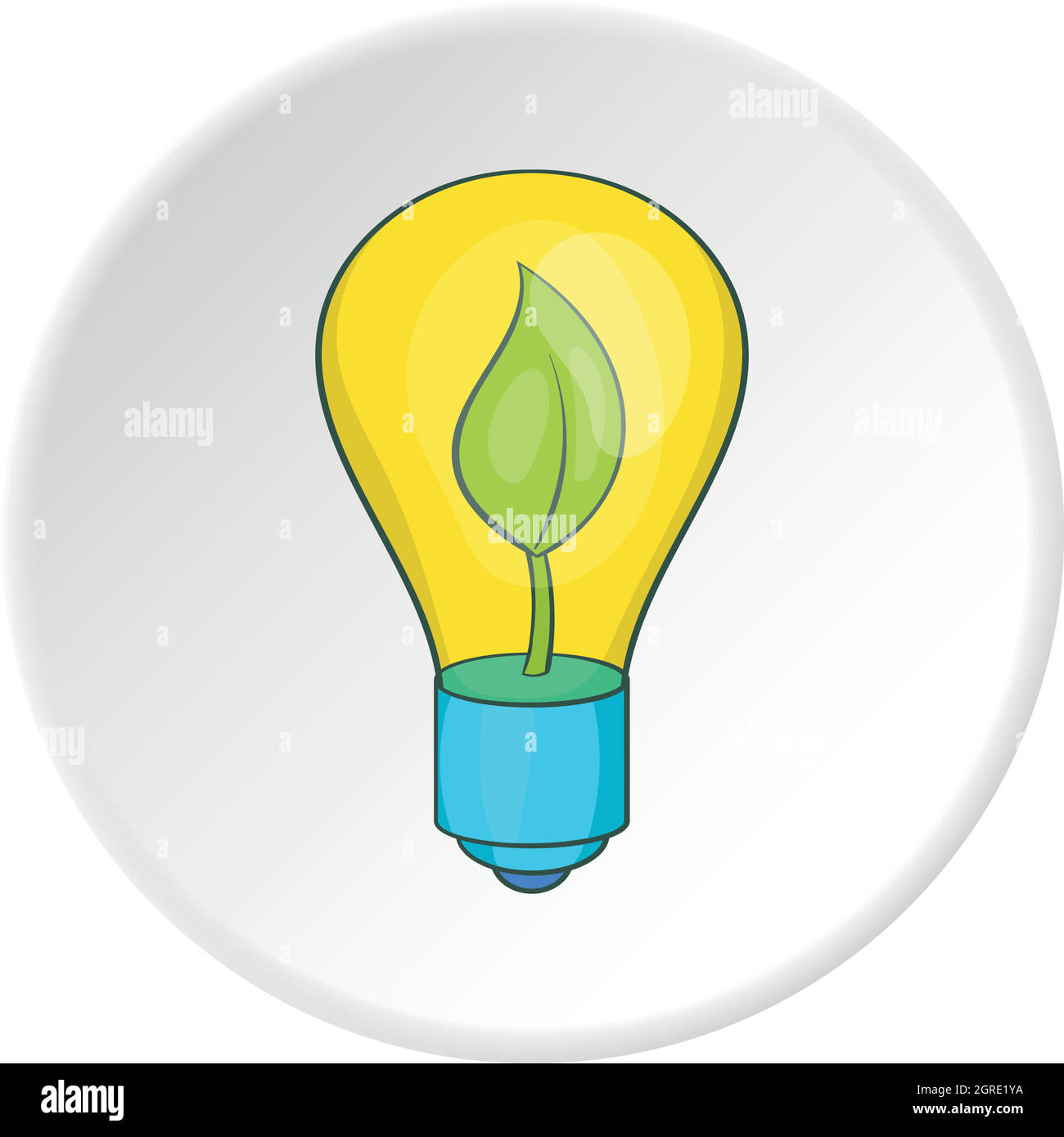 Eco light bulb icon, cartoon style Stock Vector Image & Art - Alamy