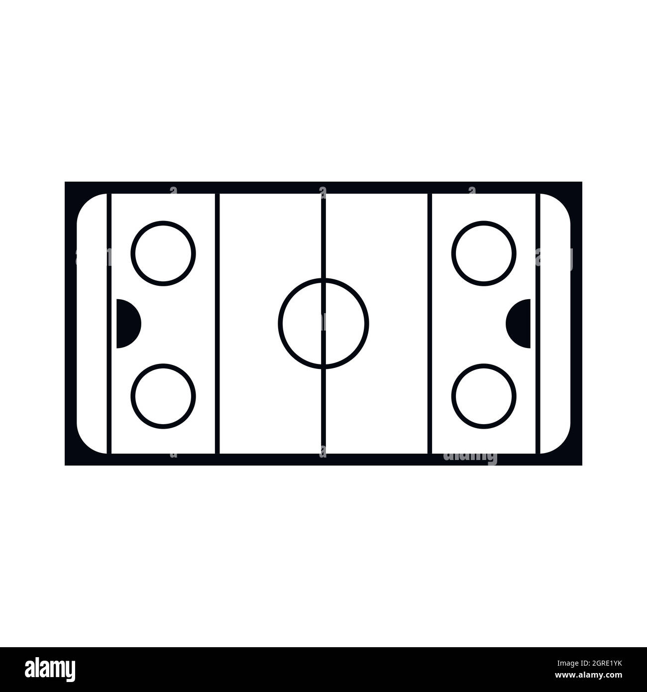 Ice hockey rink icon, simple style Stock Vector Image & Art - Alamy