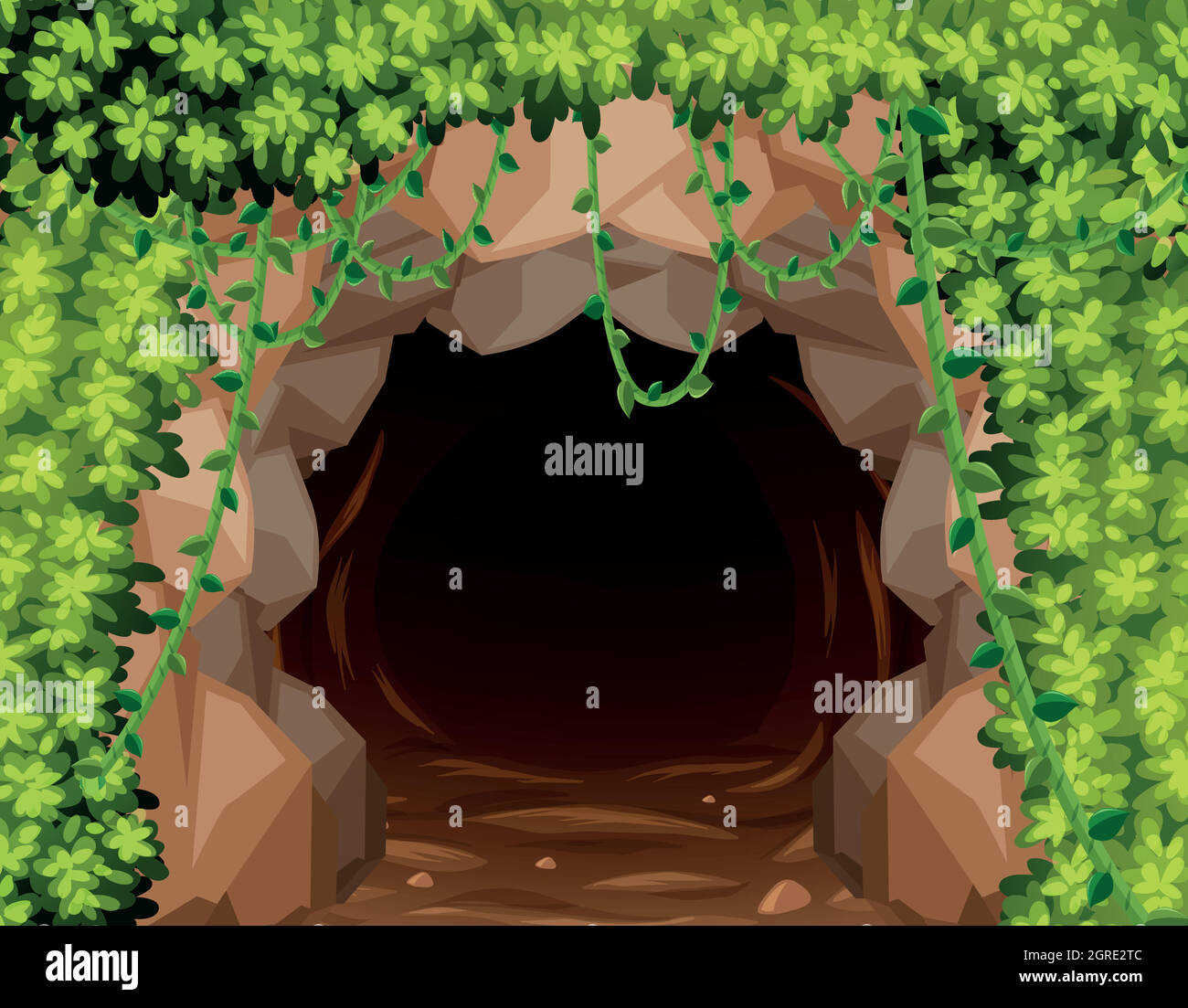 Mystery Mine Cave in Nature Stock Vector Image & Art - Alamy