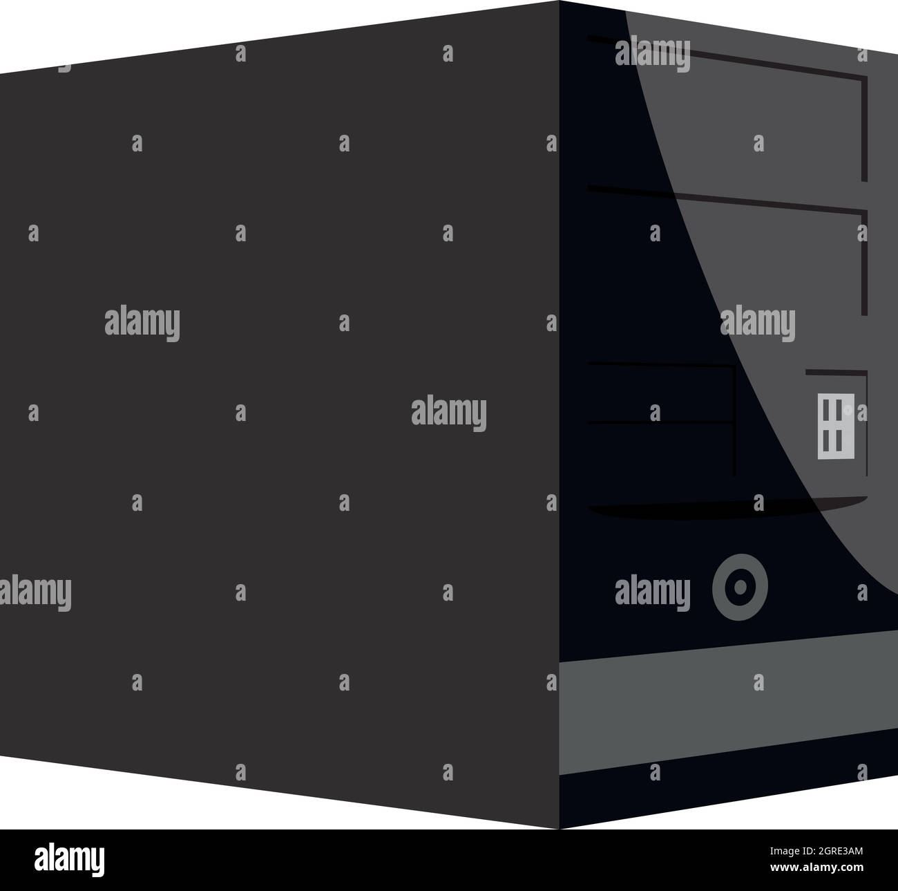 Cpu computer tower icon vector hi-res stock photography and images - Alamy