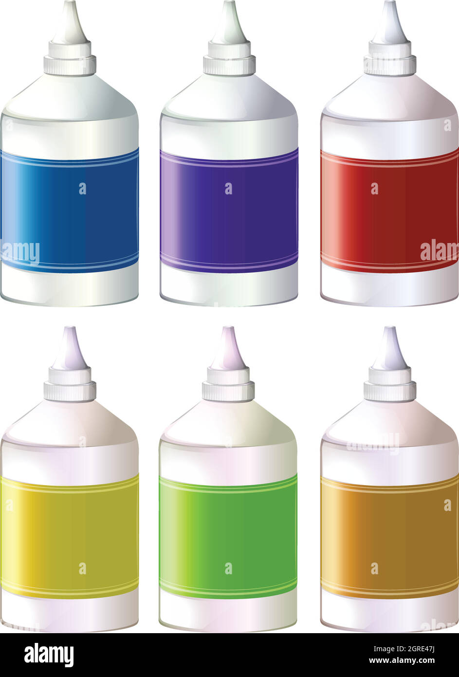 Bottles of colorful inks Stock Vector Image & Art - Alamy