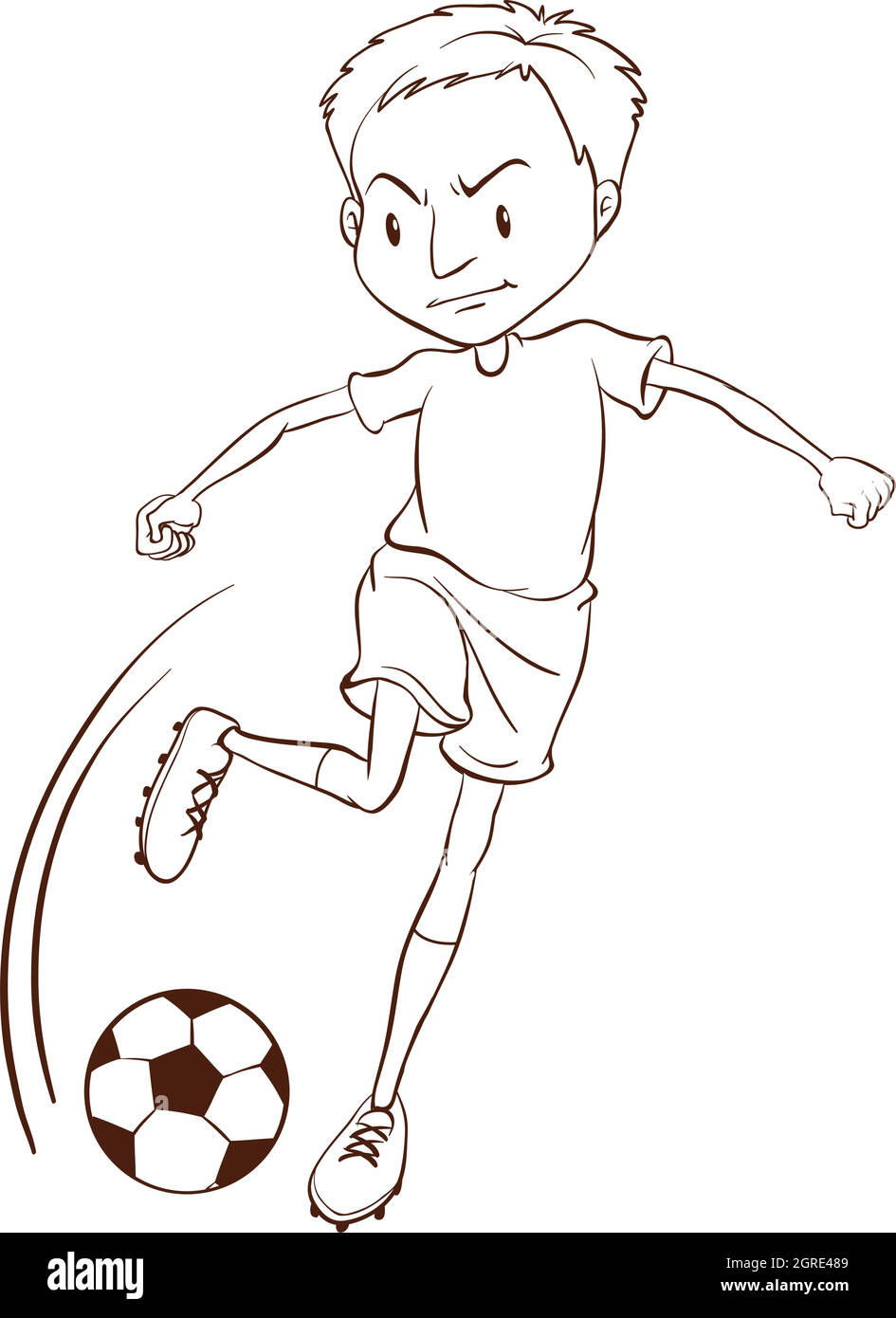 Football soccer sketch Cut Out Stock Images & Pictures - Alamy