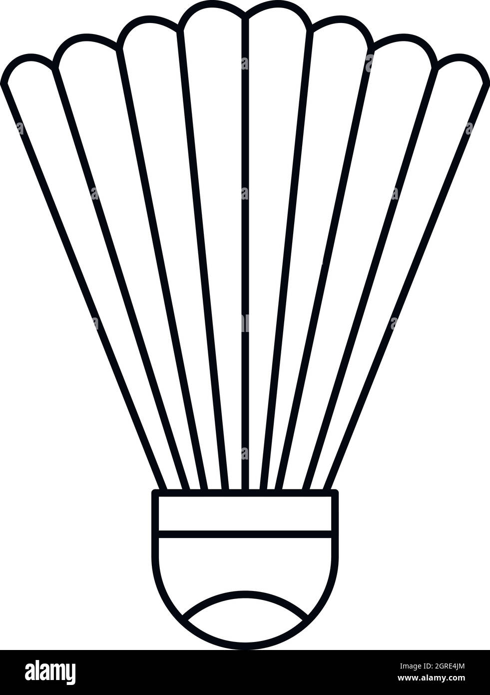 Badminton racket shuttlecock white Stock Vector Images - Alamy