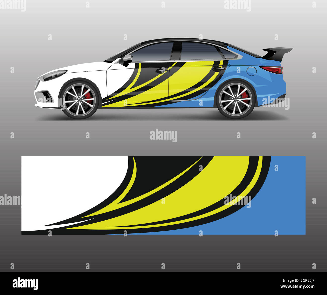modern stripe for racing car wrap, sticker, and decal design vector ...