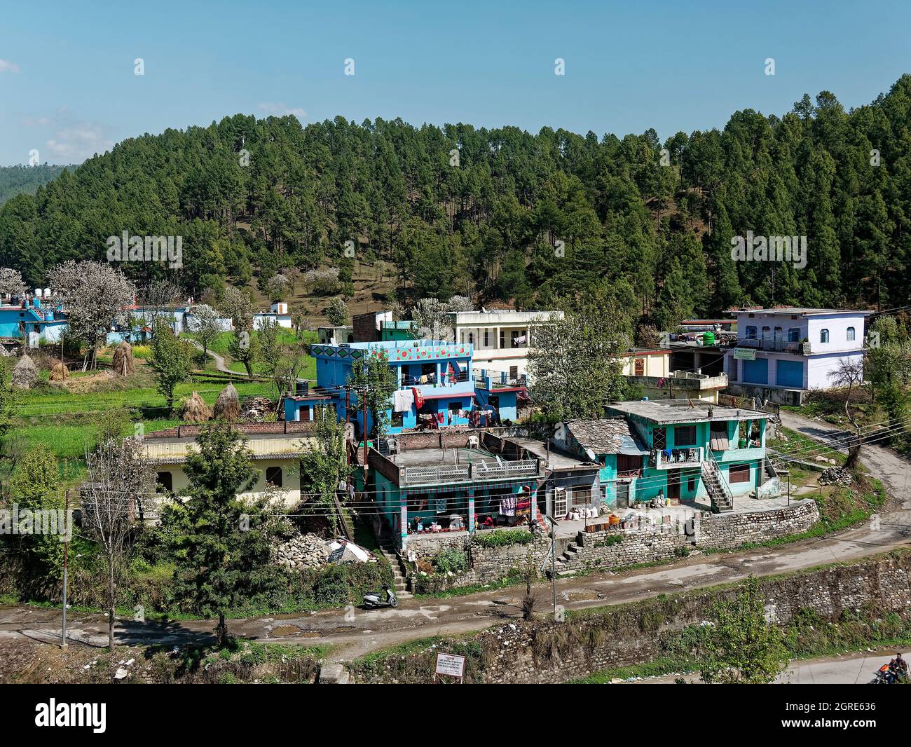 Himalayan village scene Stock Photo - Alamy