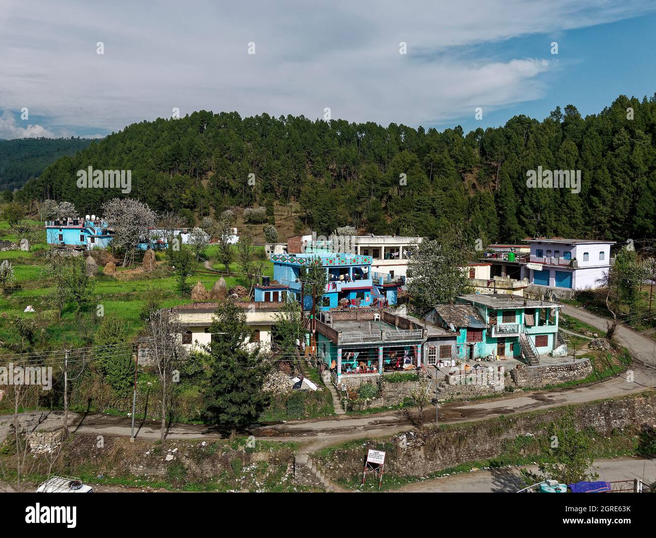 Himalayan village scene Stock Photo - Alamy