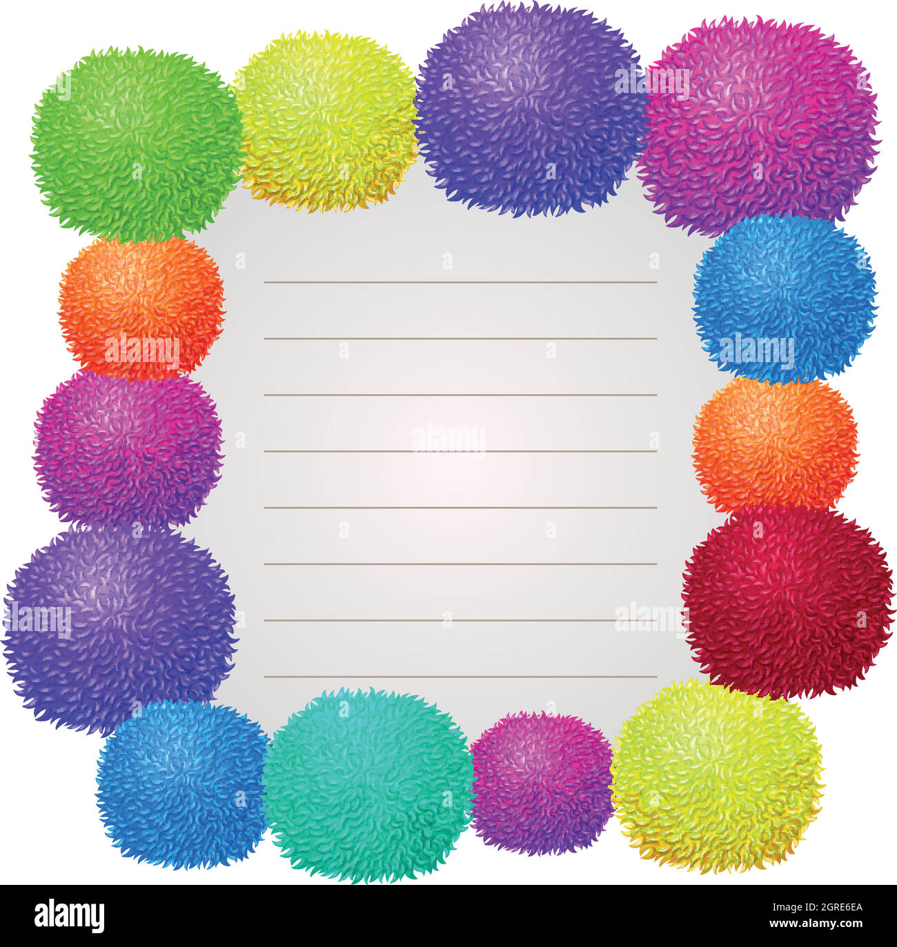 Border design with colorful ball Stock Vector Image & Art - Alamy