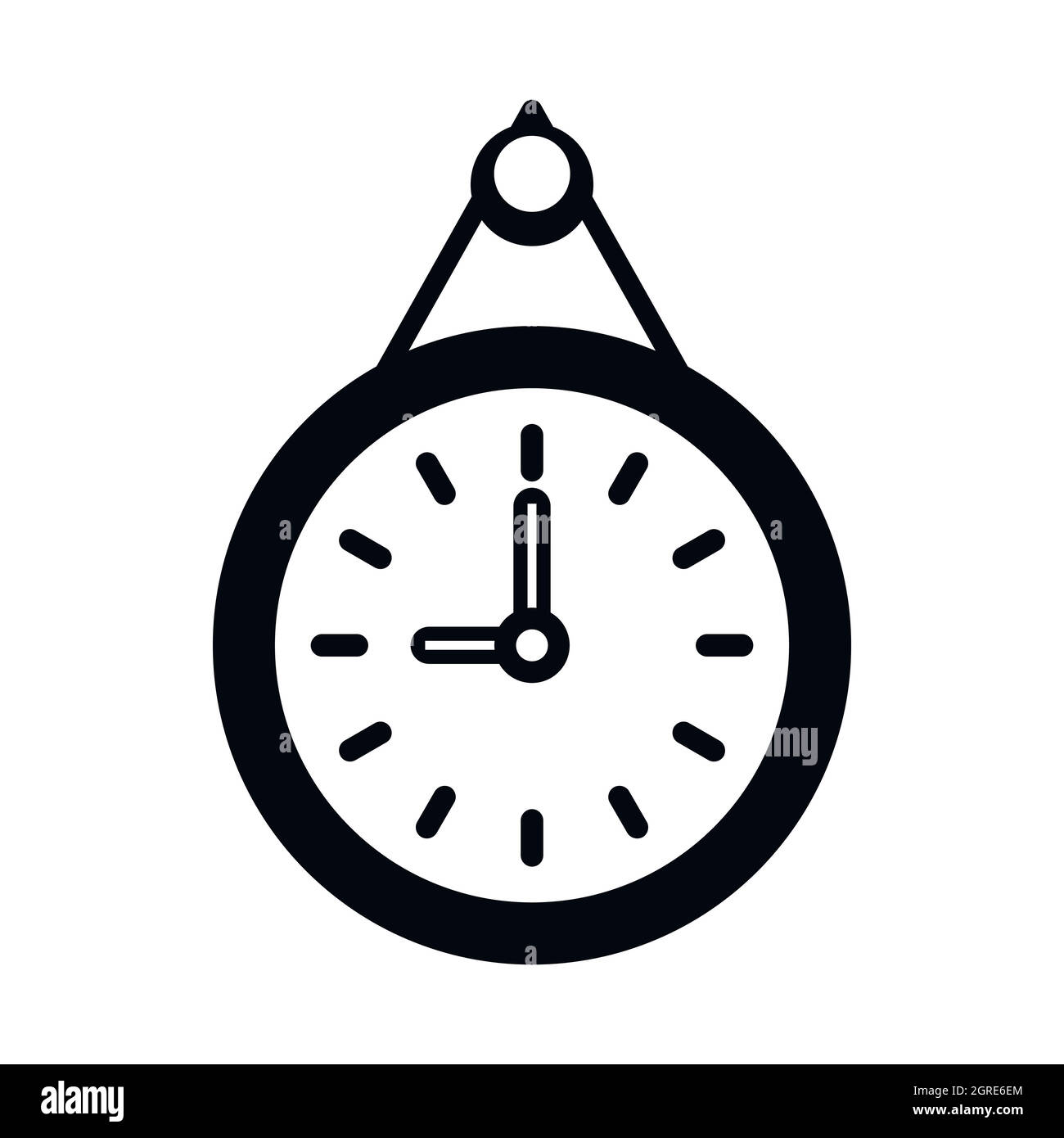 Clock icon in black Stock Vector Images - Alamy