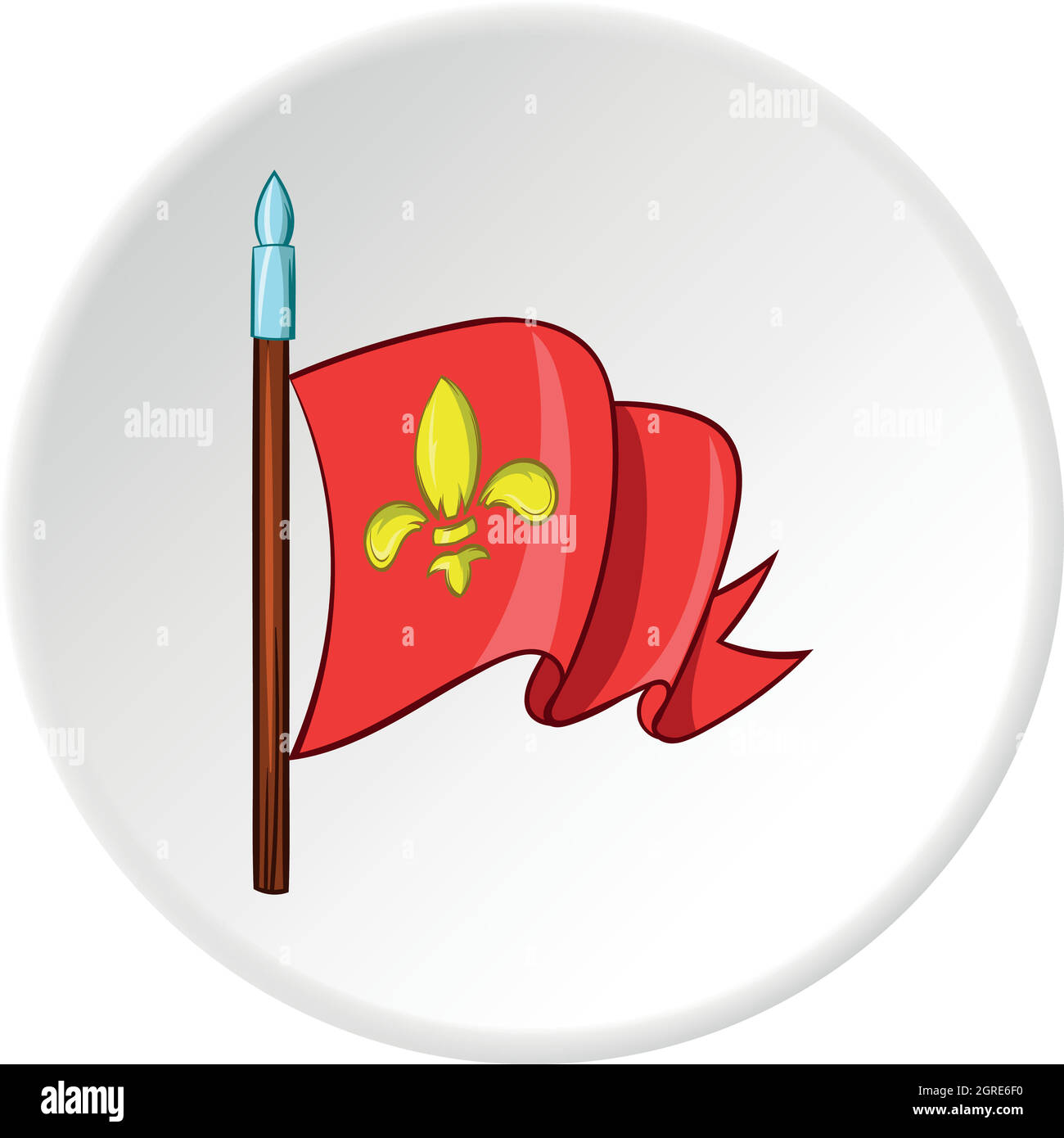 Medieval knight flag icon, cartoon style Stock Vector Image & Art - Alamy